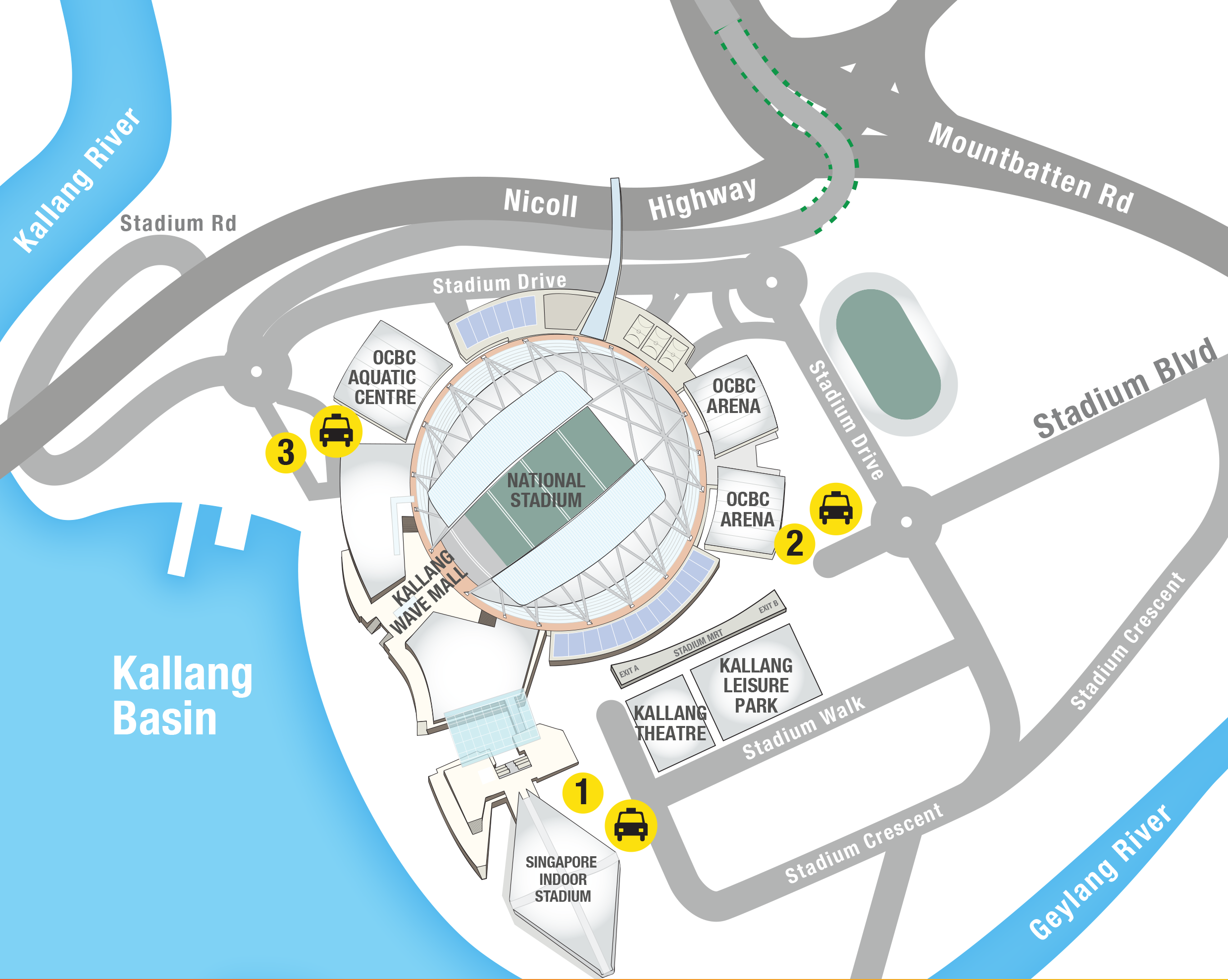 Sports Hub Directions & Map | Singapore Sports Hub | Sports ...