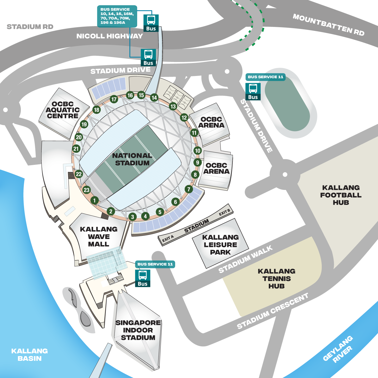 Sports Hub Directions & Map | Singapore Sports Hub | Sports ...